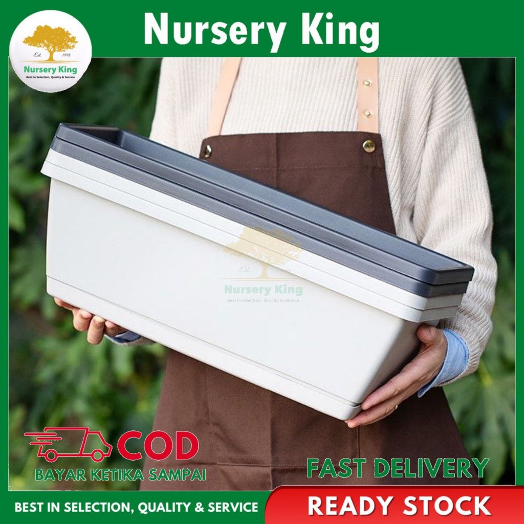 Plastic Planter Box with Saucer Plastic Rectangula/Rectangle Flower Pot ...