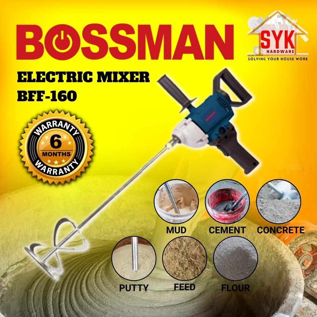 SYK(Free Shipping)BOSSMAN BFF160 Electric Cement Paint Concrete Hand ...