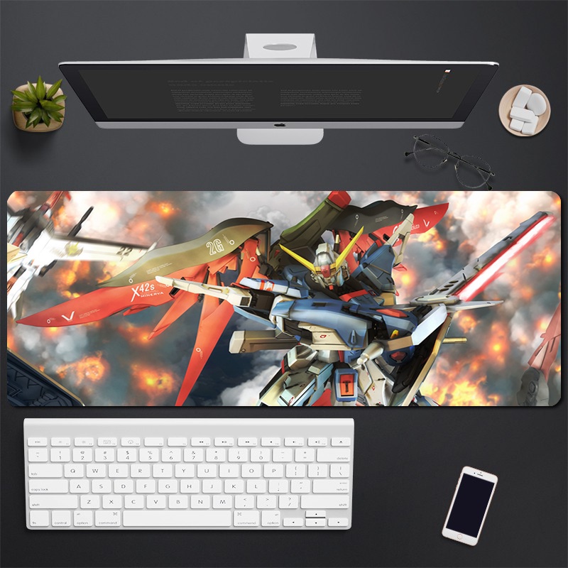 Gundam Mousepad Extended Mouse pad Large Gaming Mouse pad Stitched edge ...