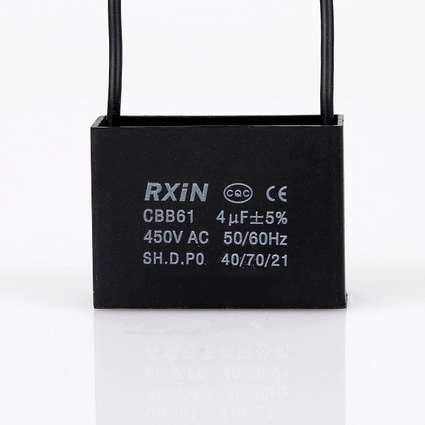 2PCS RXIN CBB61 4UF Motor starting Capacitor 4UF 450VAC Fan Capacitor ...