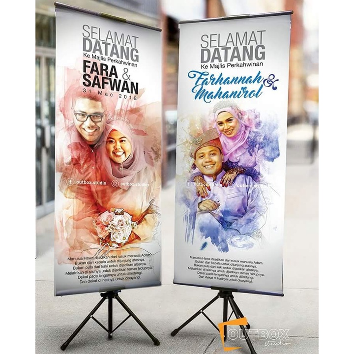 Bunting / Banner Kahwin Produk Signage etc | Shopee Malaysia