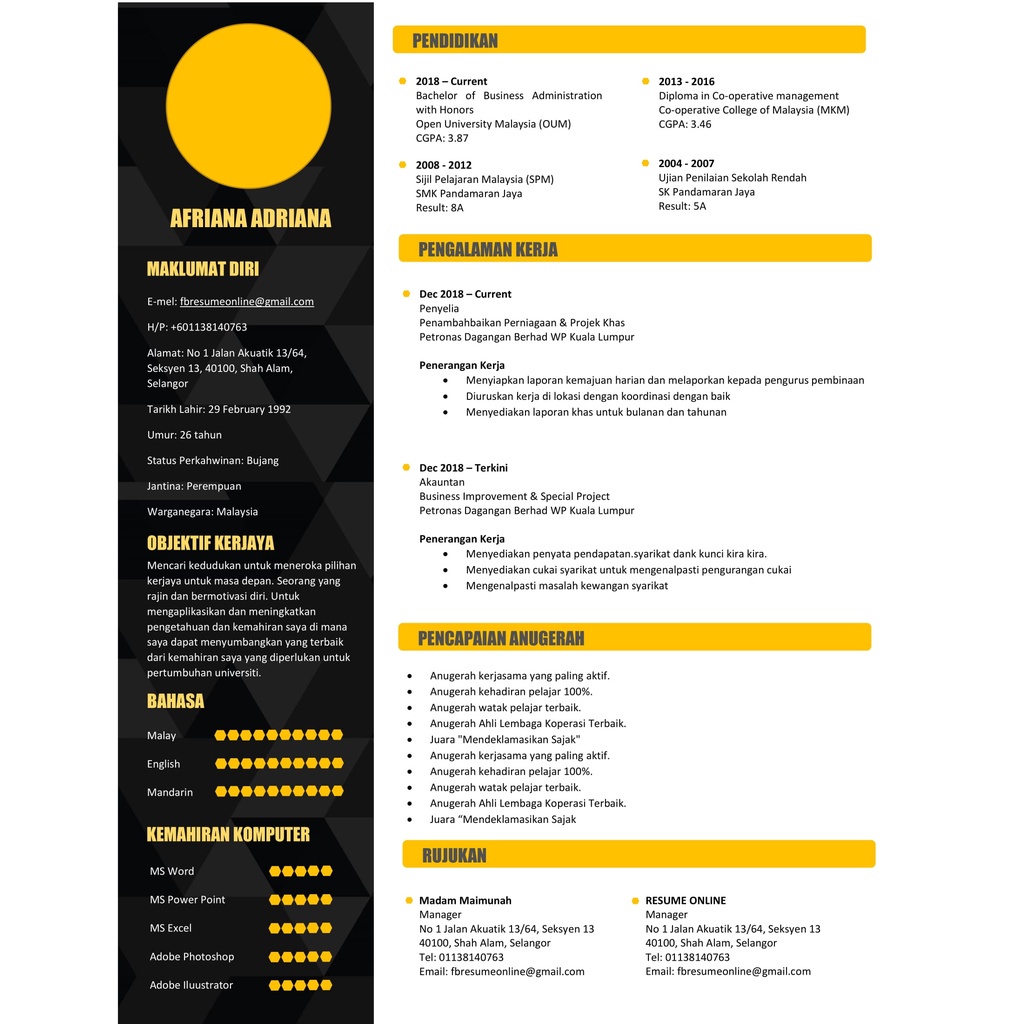 [Malay] 20 Sets Professional Resume/CV Templates 🔥 Edit Dalam Microsoft ...