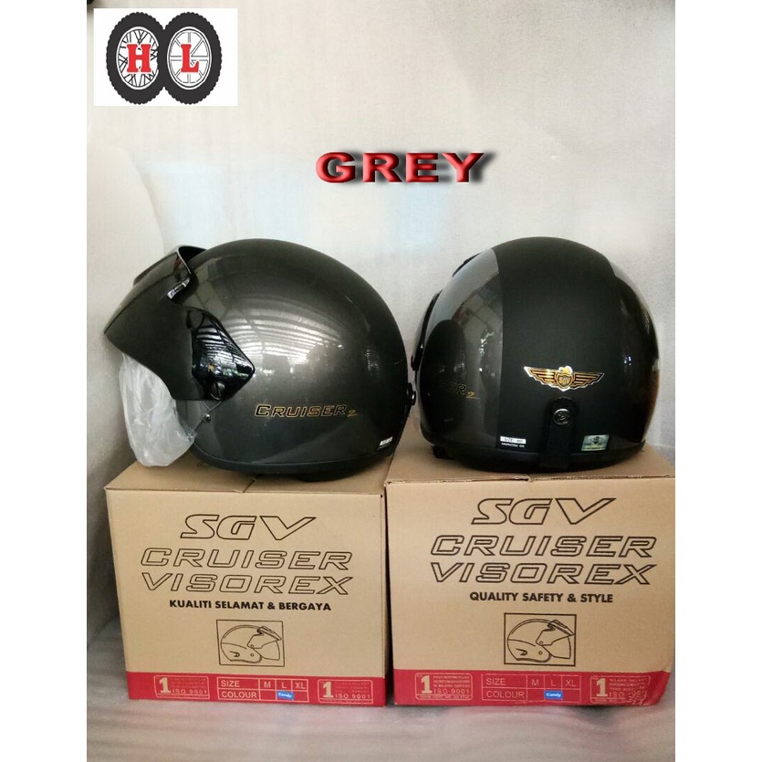 SGV CRUISER VISOREX HELMET (Helmet Sgv Cruiser 2 Original)- Topi ...