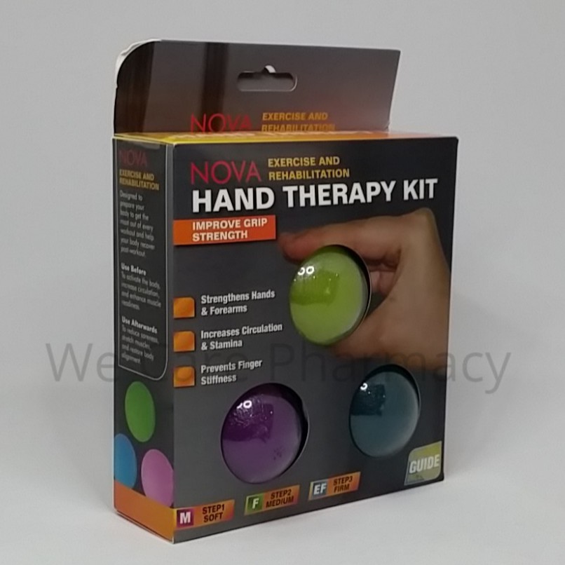 Nova Exercise & Rehabilitation Hand Therapy Kit (Improve Grip Strength ...