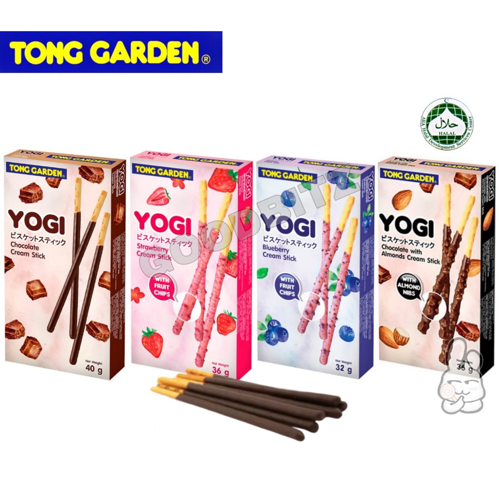 Tong Garden Yogi Cream Stick Biscuits (Chocolate, Strawberry, Blueberry ...