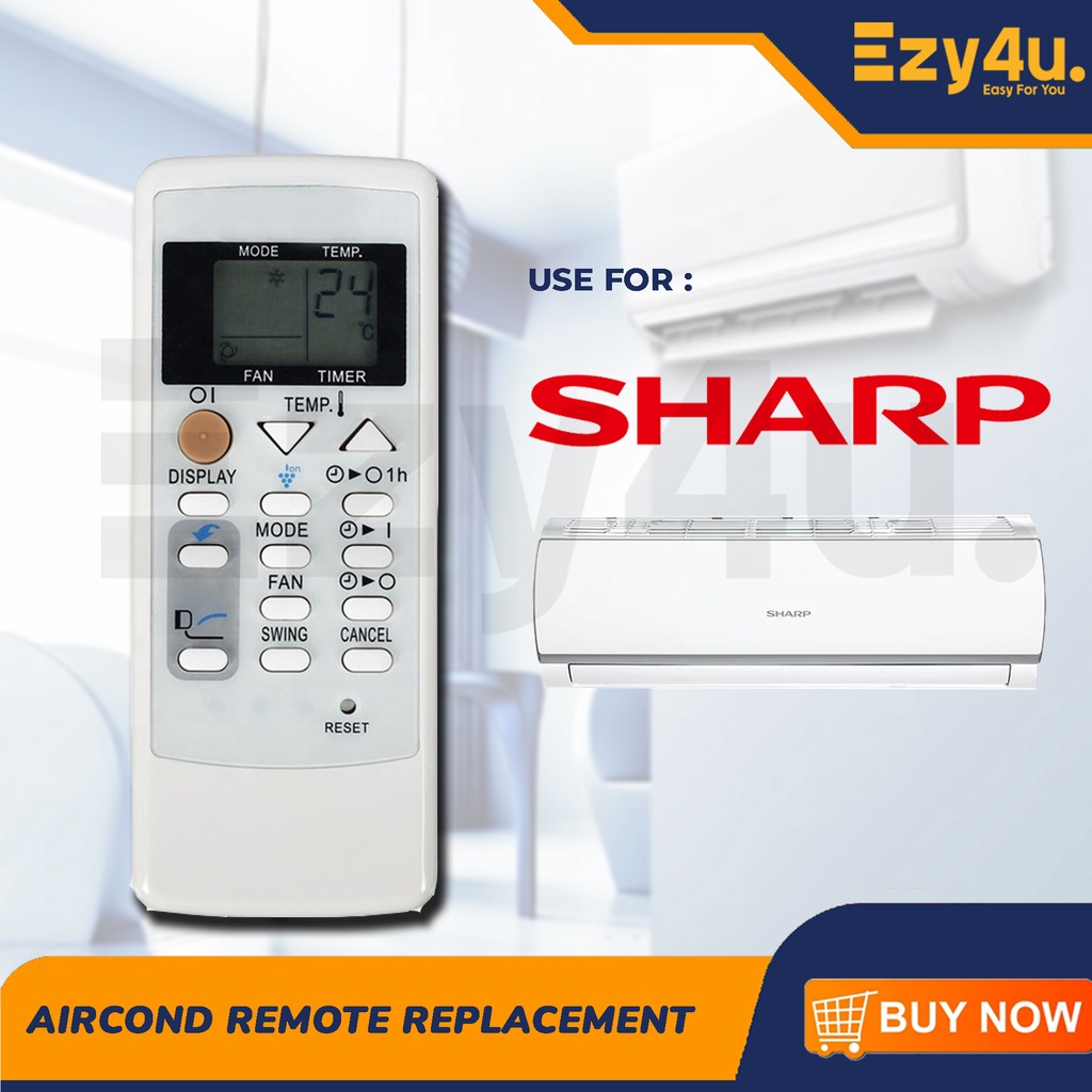 𝗦𝗛𝗔𝗥𝗣 𝗔𝗜𝗥𝗖𝗢𝗡𝗗 𝗥𝗘𝗠𝗢𝗧𝗘 𝗖𝗢𝗡𝗧𝗥𝗢𝗟 CRMC A751 Air Conditioner Air Cond Remote ...