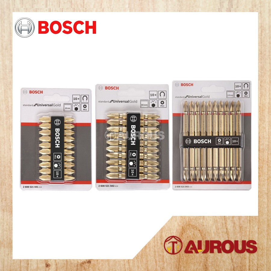 BOSCH GOLD POWER SCREW BIT (+)(+) (10 PCS) | Shopee Malaysia