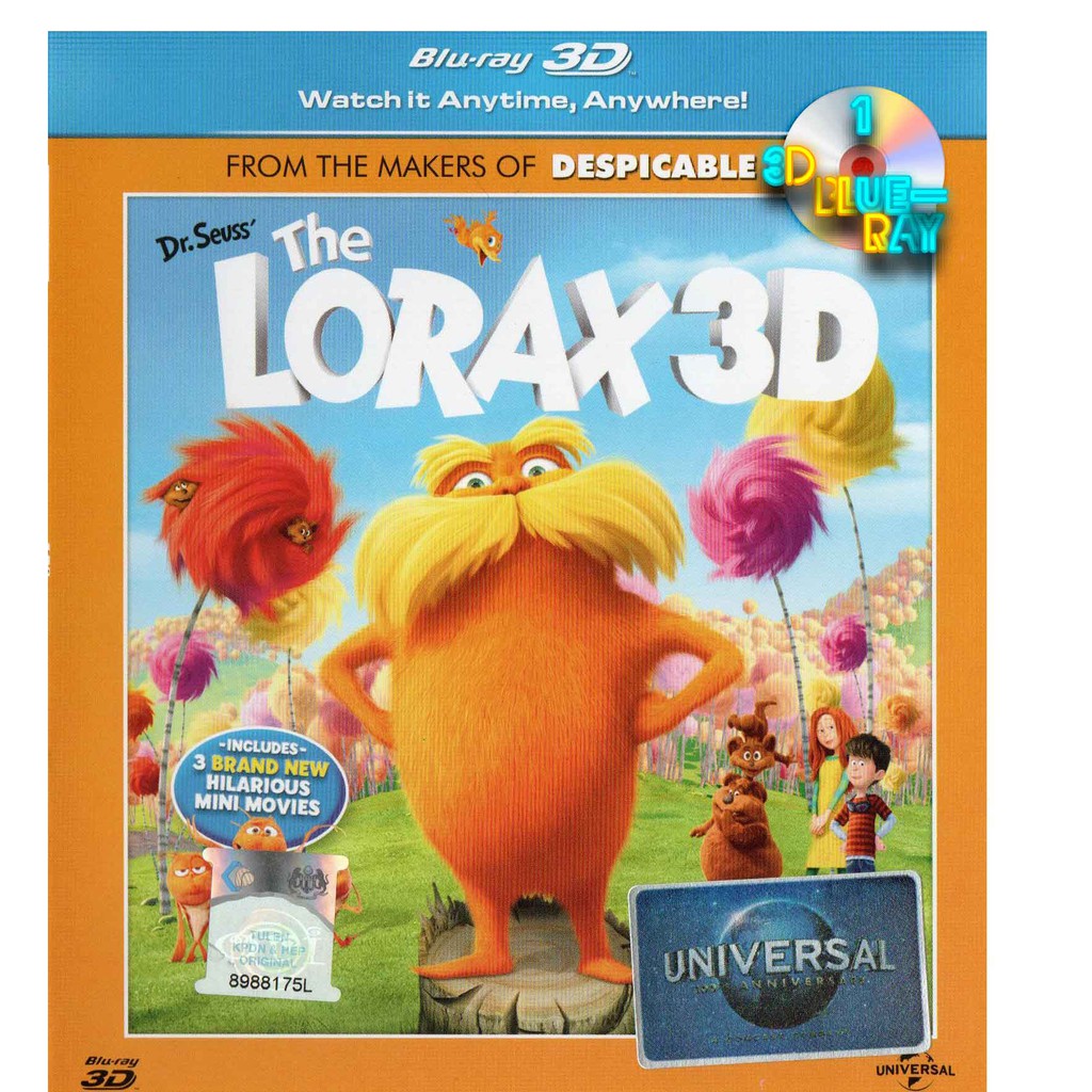 【Blu-ray 3D - US Animation】Dr. Seuss' The Lorax | 羅雷司 + 3 Brand New ...