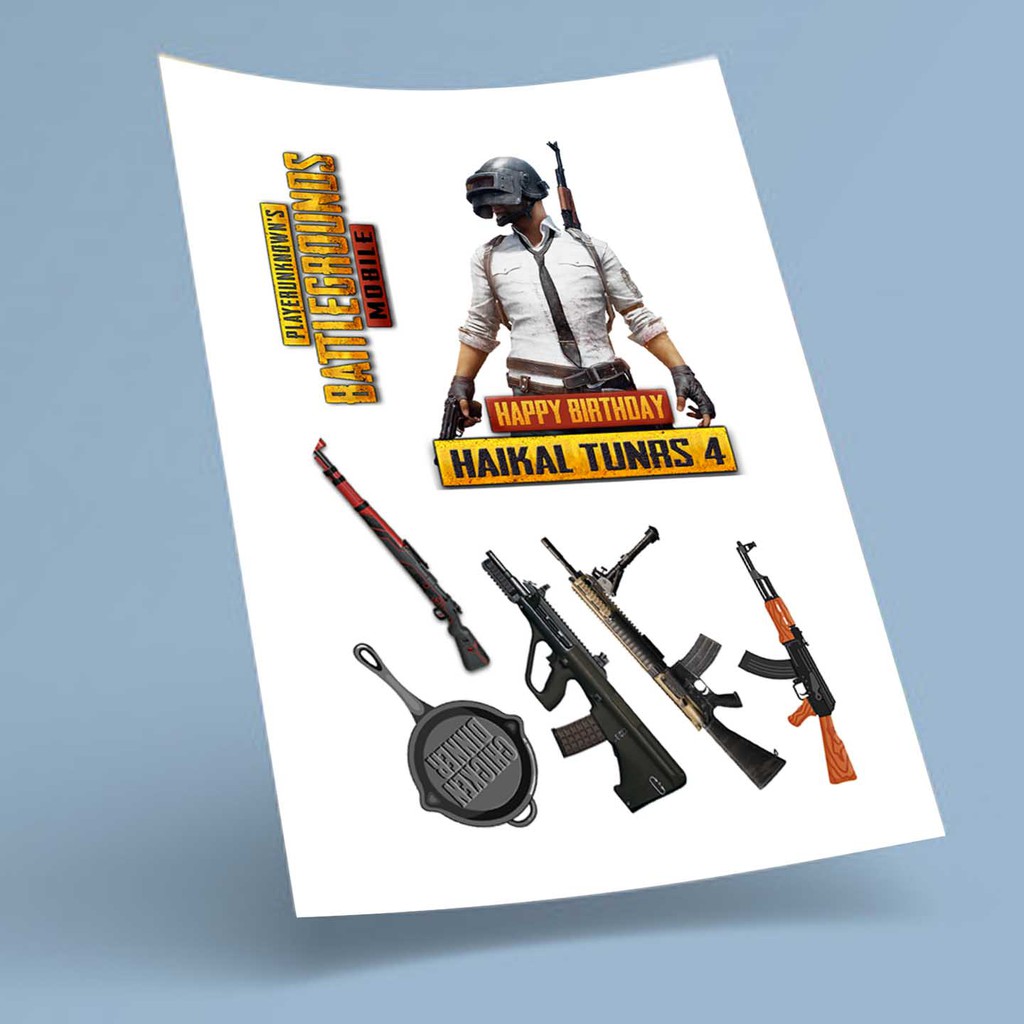 PUBG DESIGN CUSTOM NAME & AGE [JPEG FORMAT/FILE] [CAKE TOPPER] [PRINT ...