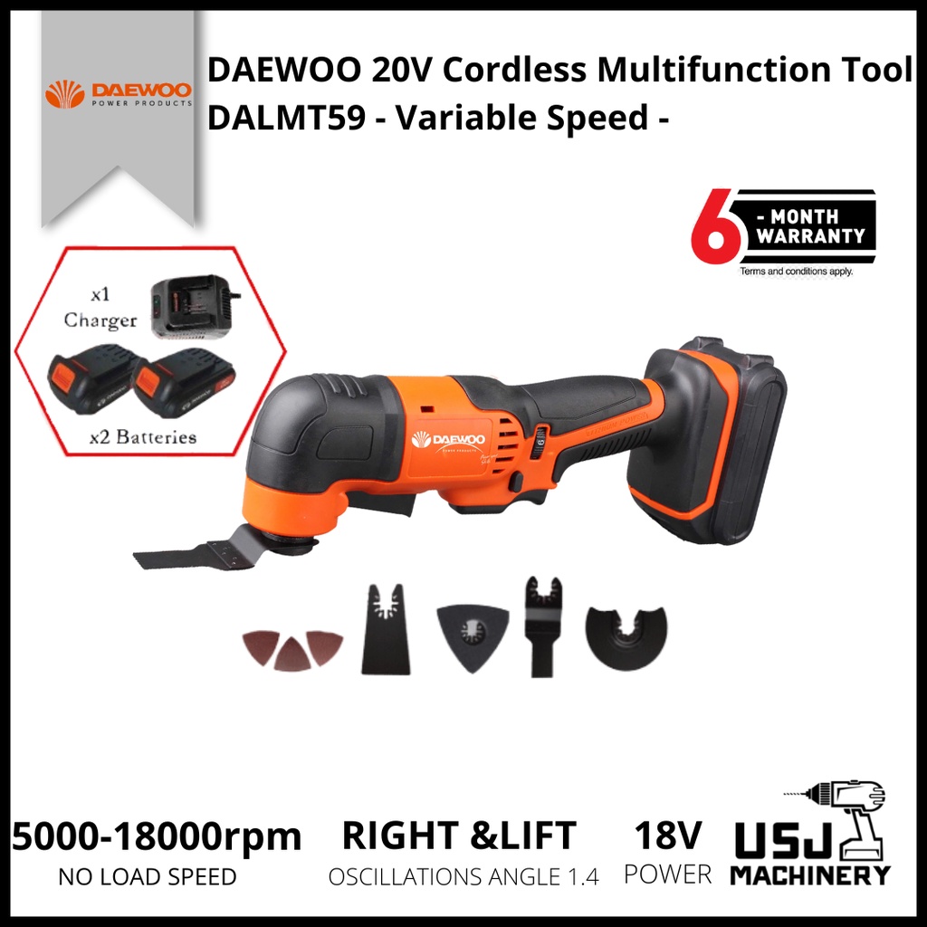 DAEWOO 20V Cordless Multifunction Tool DALMT59 - Variable Speed - | Shopee Malaysia