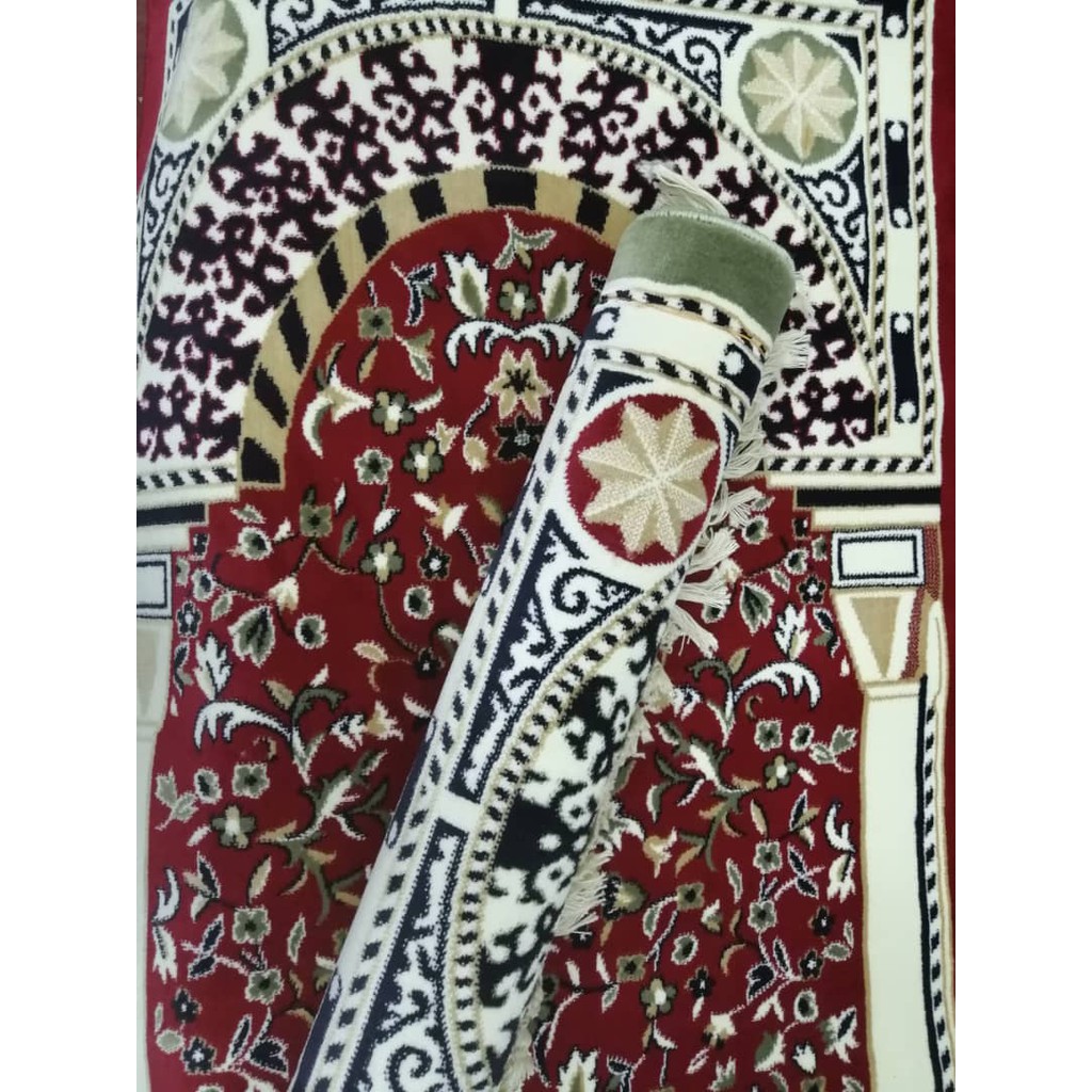 SEJJADA PRAYER MAT TEBAL SEJADAH RAUDHAH RAUDHA MEDINA MADINAH RAWDHAH ...