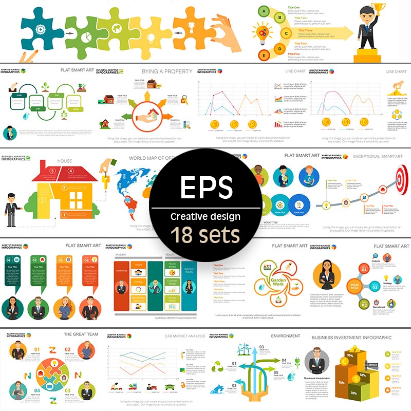 Graphic Design Template Bundle Pack / Information Data Chart / Data ...