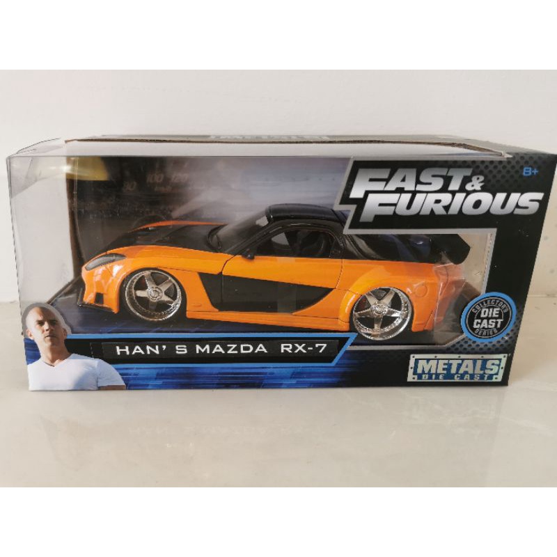 1:24 Jada Fast and Furious Tokyo Drift Han's Mazda RX-7 Rx7 READY STOCK RARE | Shopee Malaysia
