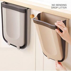 Kitchen Sink Mounted Fold collapsible Dustbin thrash Cabinet Door ...