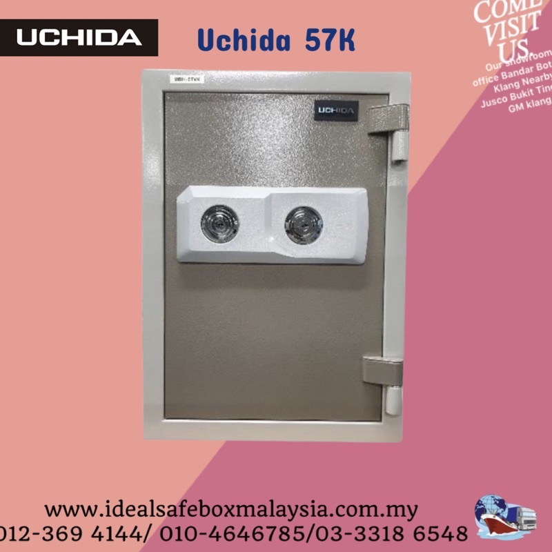 UCHIDA FIRE RESISTANT SAFE (UBH-57VK)_57KG safety box inspired falcon ...