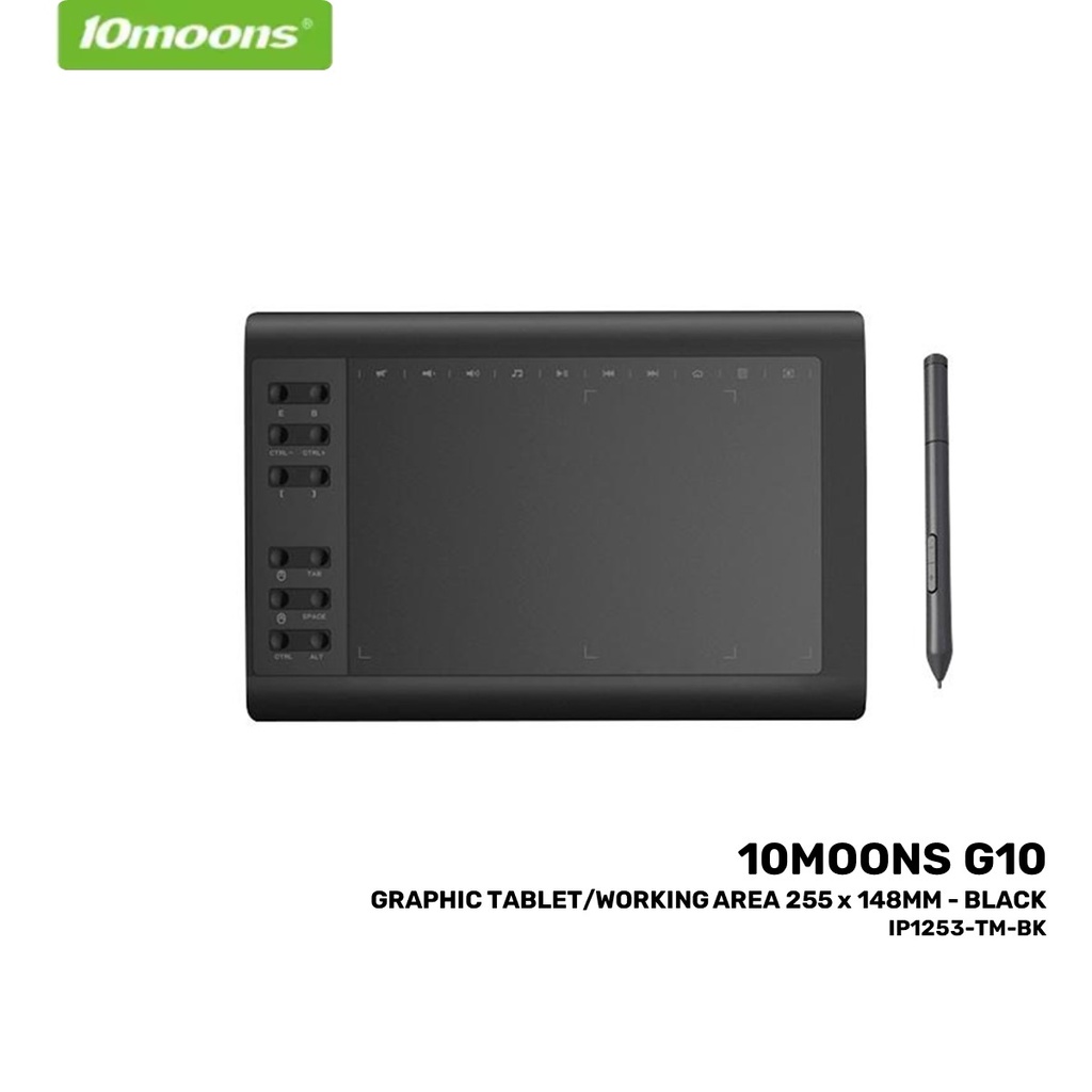 10Moons G10 Graphic Tablet/Working Area (255 x 148mm) | Shopee Malaysia