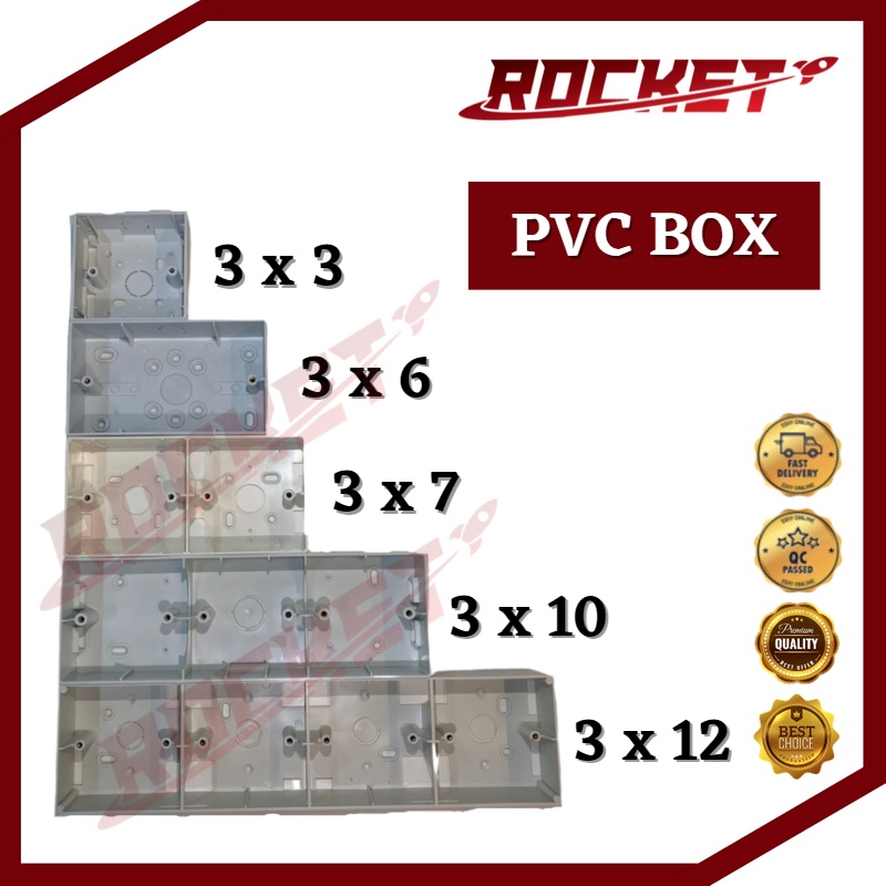 PVC White Base Switch Box Base Nut Box Surface Type Good Quality single ...