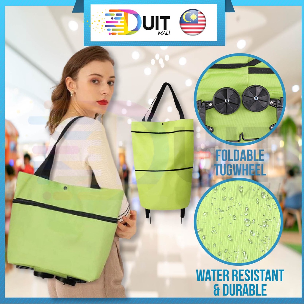 Duitmali Beg Troli Pasar Beroda Angkat Barang Barang Troli Beg Portable ...