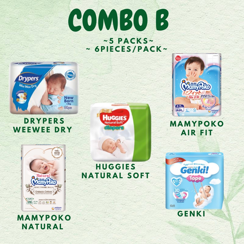 NEWBORN Trial Pack Diapers (6pieces/pack) | Shopee Malaysia