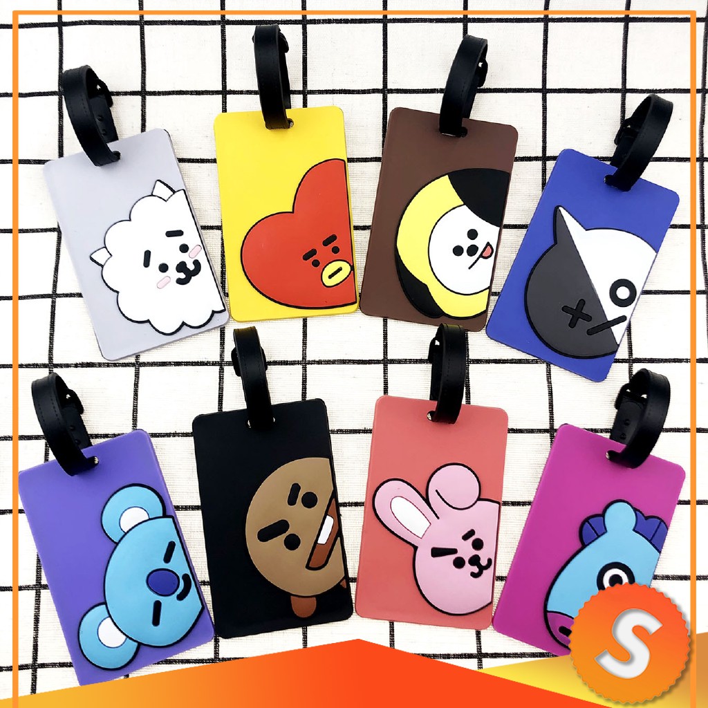 Kpop Bt21 BTS Silica Gel Ferrule Luggage Tag Public Transport ...