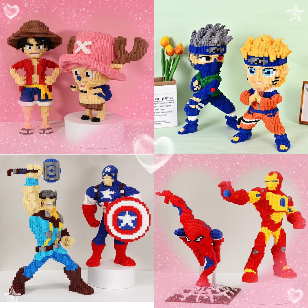 Captain America Iron Man Spiderman Thor One Piece Naruto Large DUZ ...