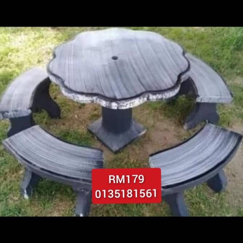 KERUSI MEJA BATU [BYR COD JIMAT WSP 0135181561] SET MEJA BATU MURAH ...