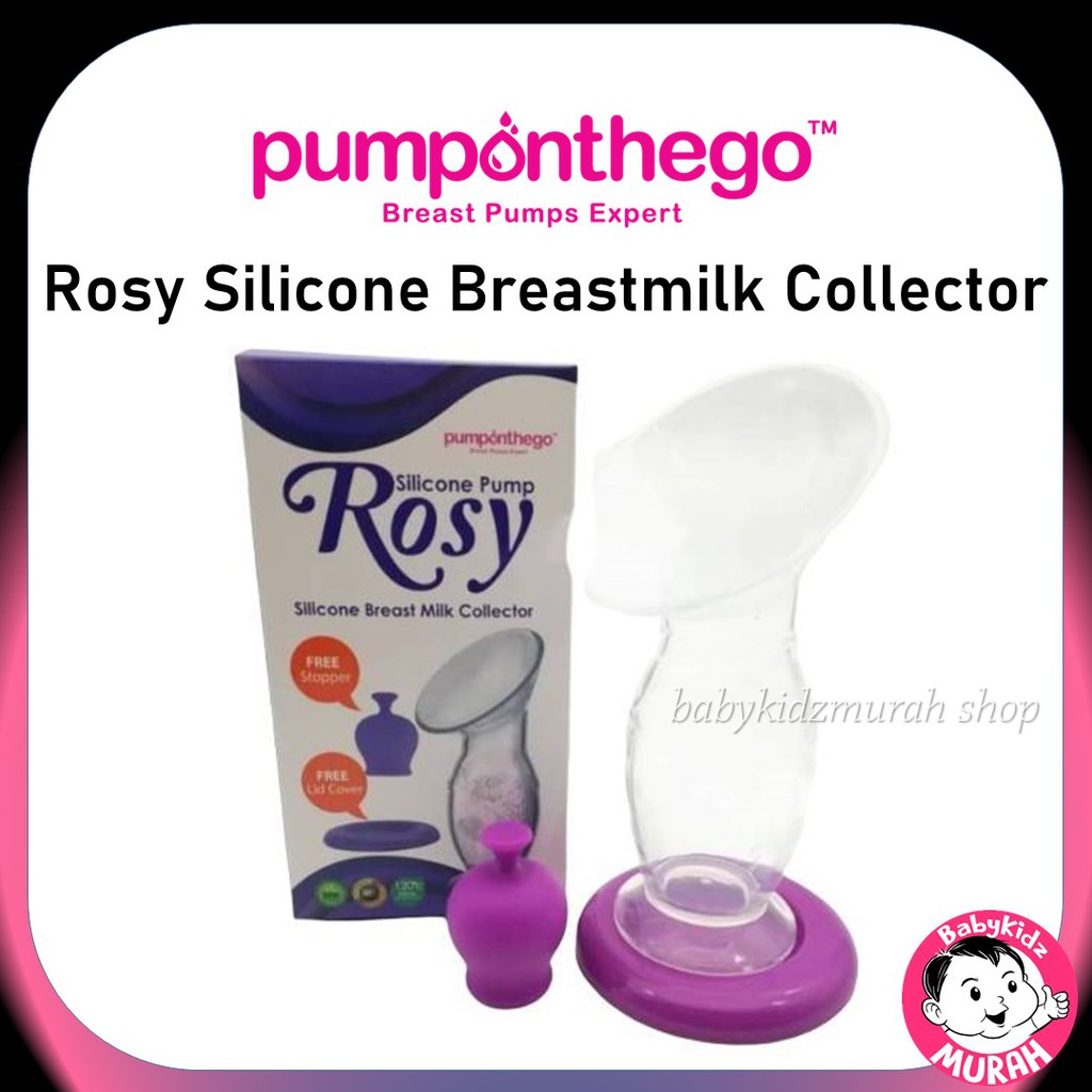 POTG Rosy Manual Silicone Breast Pump Pump On The Go | Breast Milk ...