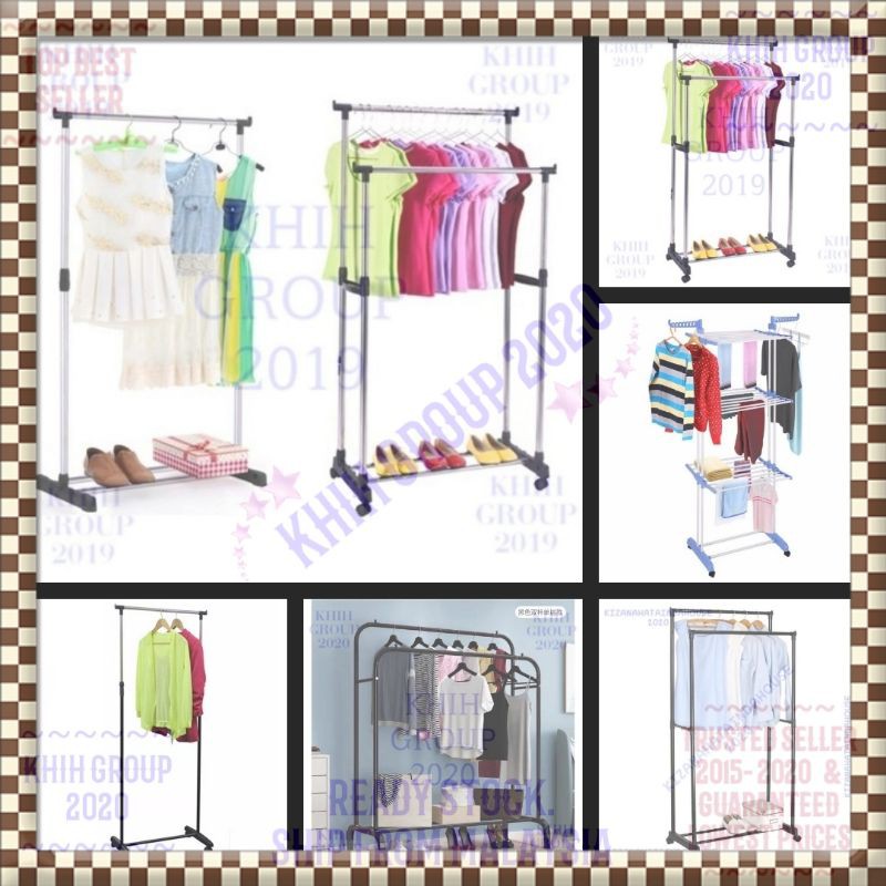 🎊🎊🎊OFFER HARGA MUR2 RAK GANTUNG BAJU, SINGLE @ DOUBLE LAYER GARMENT ...