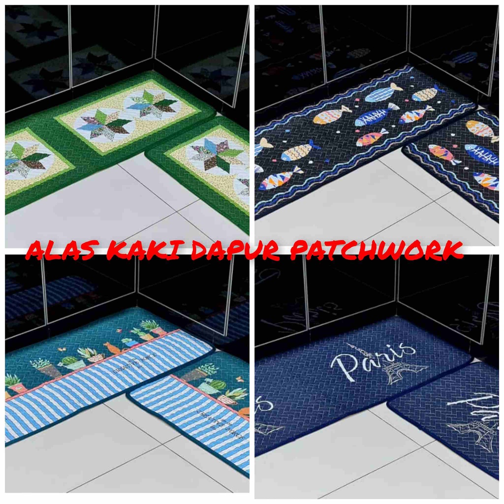 Alas Kaki Dapur Patchwork Anti Slip Kitchen Floor Mat READY STOCK ...