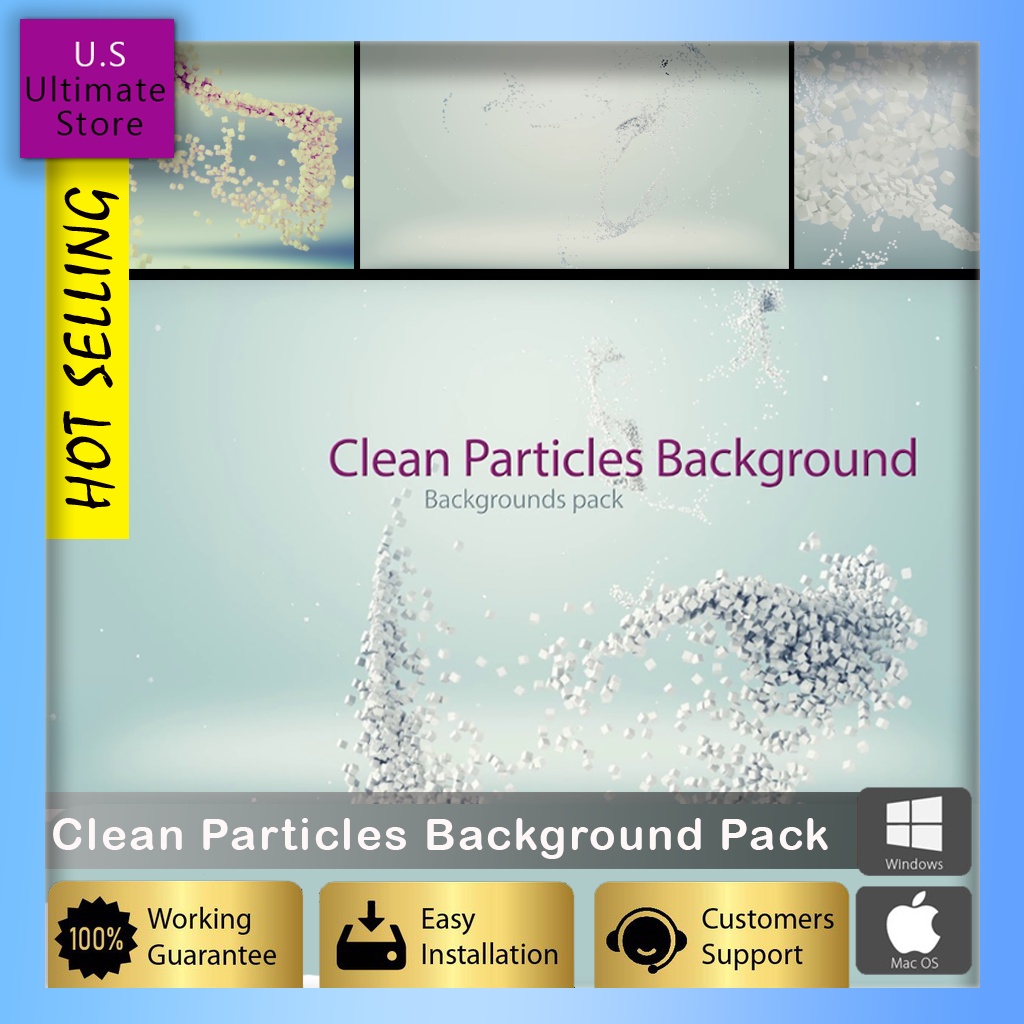 Clean Particles Background Pack 4K - No plugins required (After Effects ...