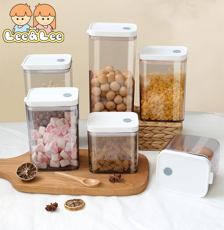 Airtight Food 700ml/1100ml/1500ml Container Dry Food Biscuits Cereal ...