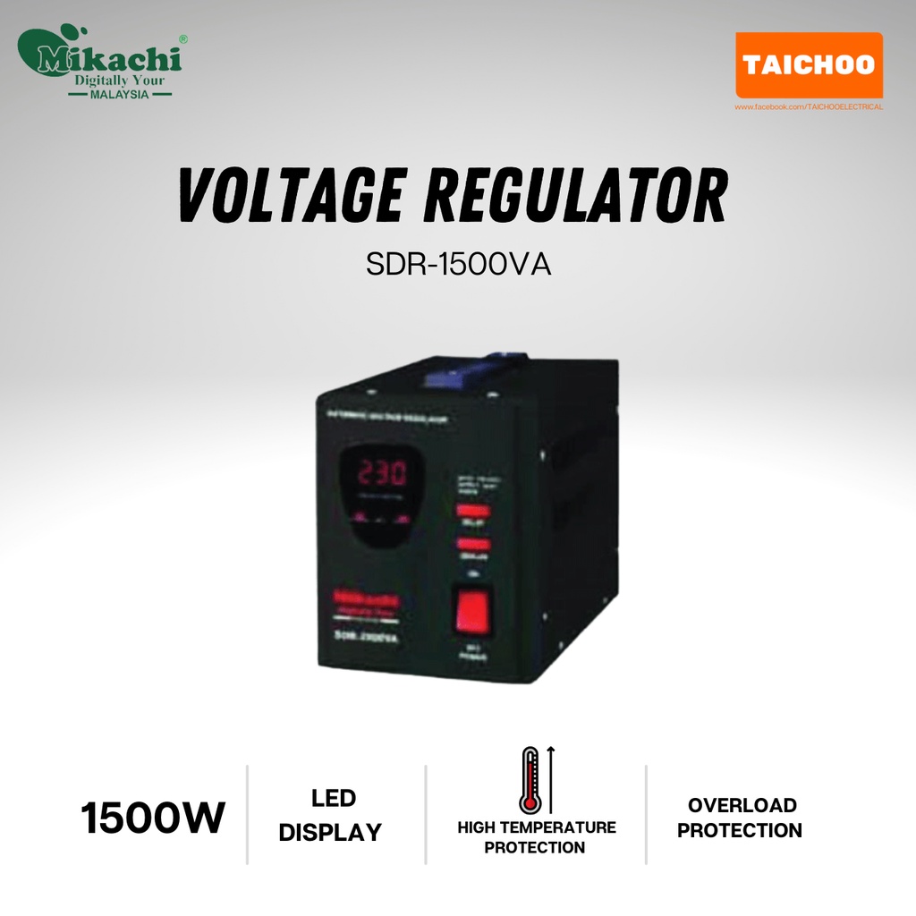 [Sarawak] Mikachi Automatic Voltage Regulator / Stabilizer 1500W SDR ...