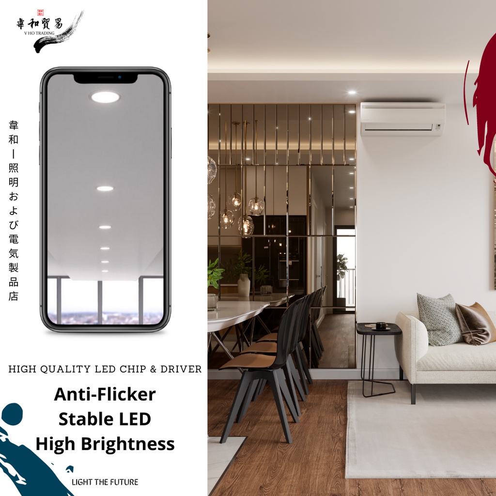 [VHO] Panel Light LED Ceiling Slim Downlight 3" 4" 6" 8" [6w - 18w ...