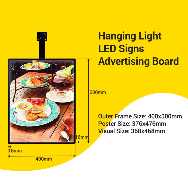 LED Menu A3 A2 Board Backlit Ad Poster Fast Food Restaurant Light Box ...