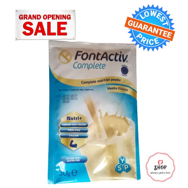 FontActiv Complete vanilla sachet 30g | Shopee Malaysia