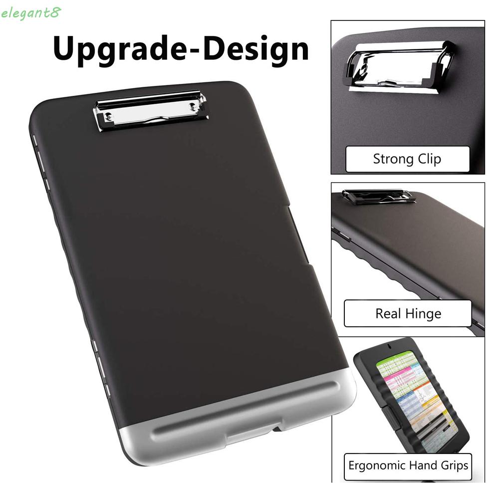 ELEGANT Lightweight Clipboard Box Classic Slimcase Box File Folder Pen ...