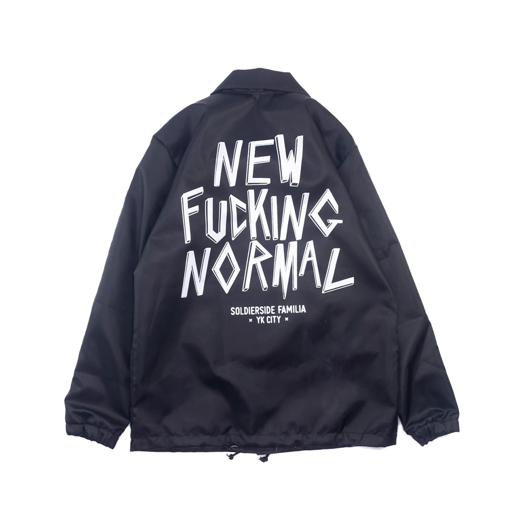 HITAM Soldierside Windbreaker/Coach Jacket NEW NORMAL Black 119 ...