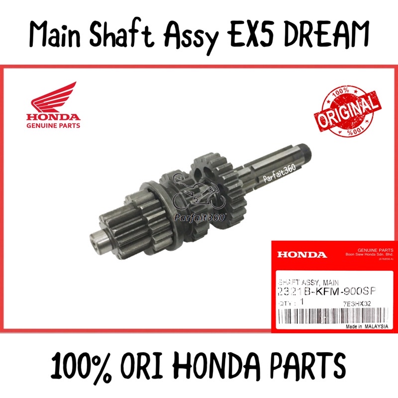 HONDA EX5 DREAM Main Shaft & Counter Shaft / Gear Box Set / Tranmission ...