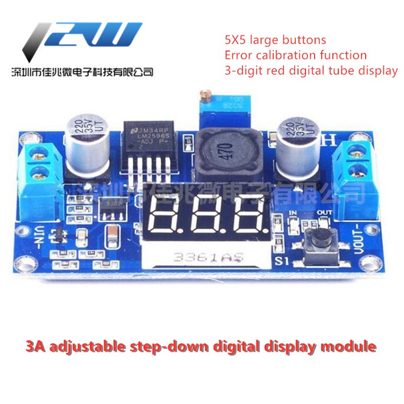 LM2596 DC DC Step Down Converter Voltage Regulator LED Display Voltmeter 4.0~40 to 1.3-37V Buck ...