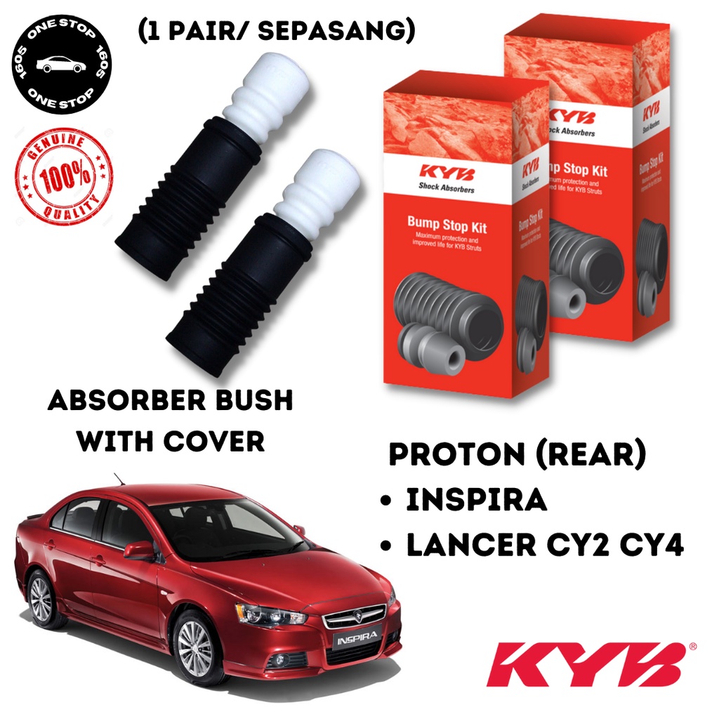PROTON INSPIRA & MITSUBISHI LANCER CY2 CY4 REAR KYB KAYABA ABSORBER BUSH WITH COVER 1PAIR ...