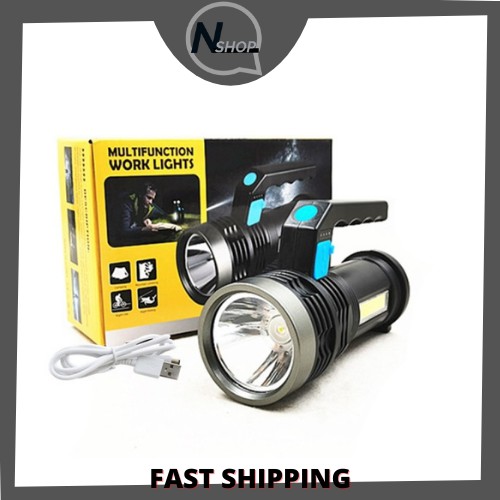 lampu suluh 2000M terang rechargeable caj semulaUSB High Power Super ...