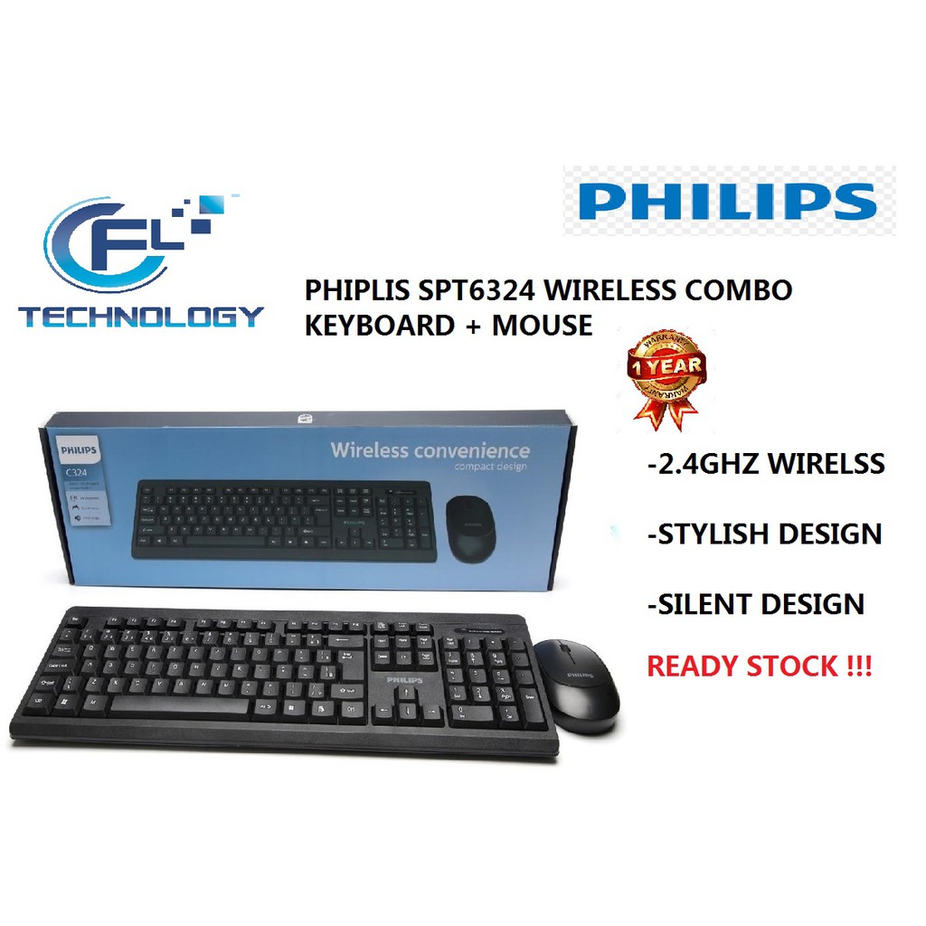 PHILIPS KEYBOARD MOUSE SPT6324 ( COMBO WIRELESS) | Shopee Malaysia