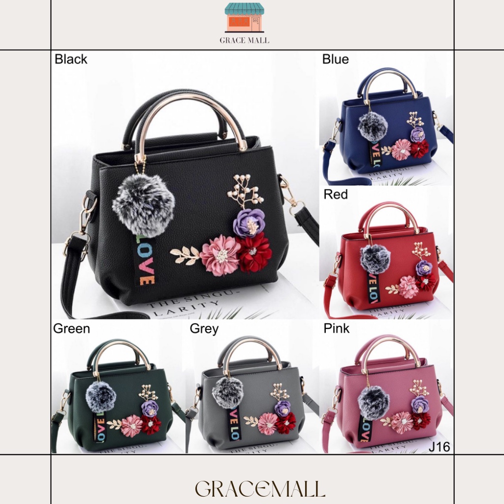 Ready stock 💕 gracemall 💕 3D Flower Bag Handbag Murah 💕 J16 | Shopee ...