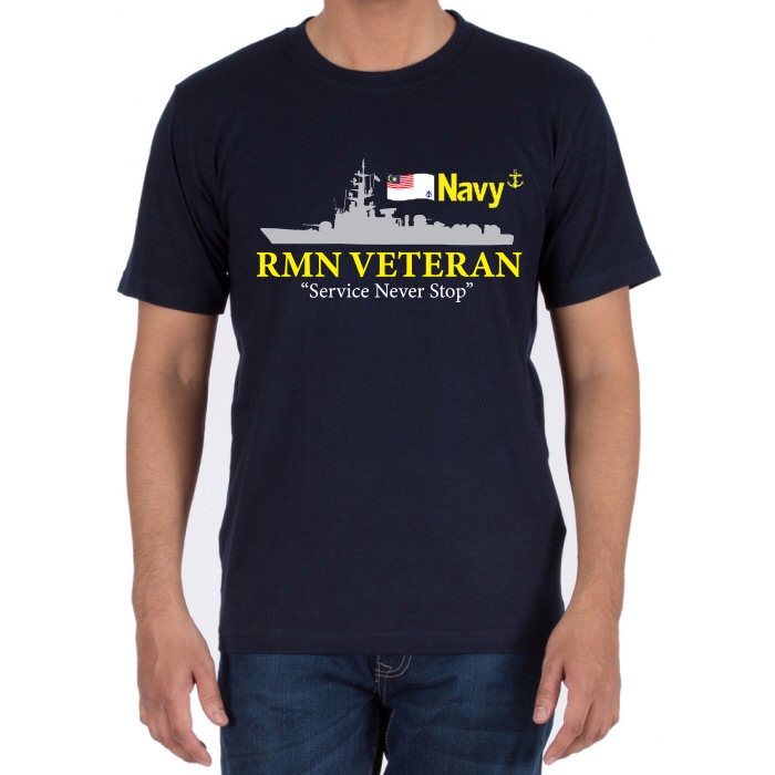 BAJU TSHIRT RMN VETERAN NAVY | Shopee Malaysia