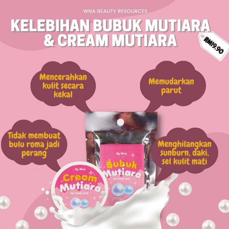 BUBUK MUTIARA & CREAM MUTIARA (NEW PRODUK BY WNA) | Shopee Malaysia