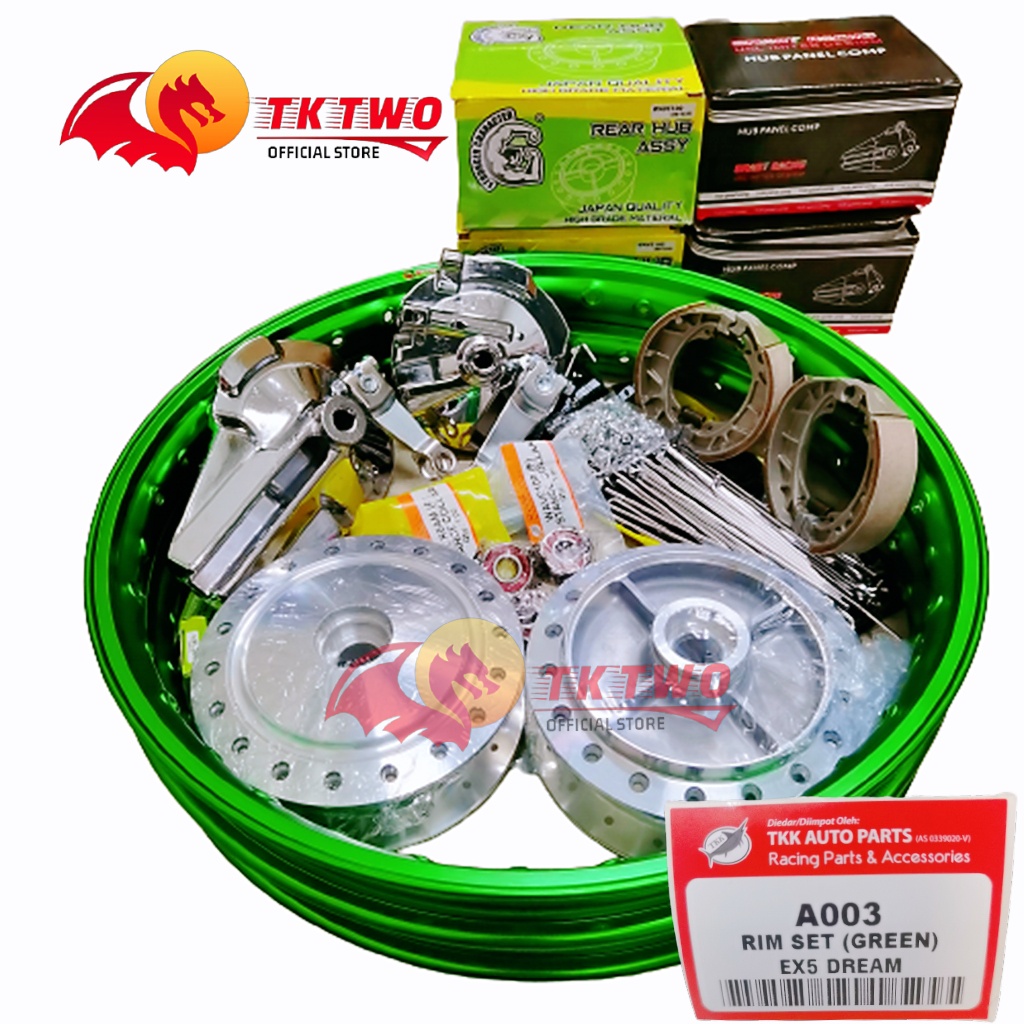 (A003) EX5 DREAM/ WAVE100 ALLOY RIM SIAP HUB BUYUNG CHROME HUB PANEL ...