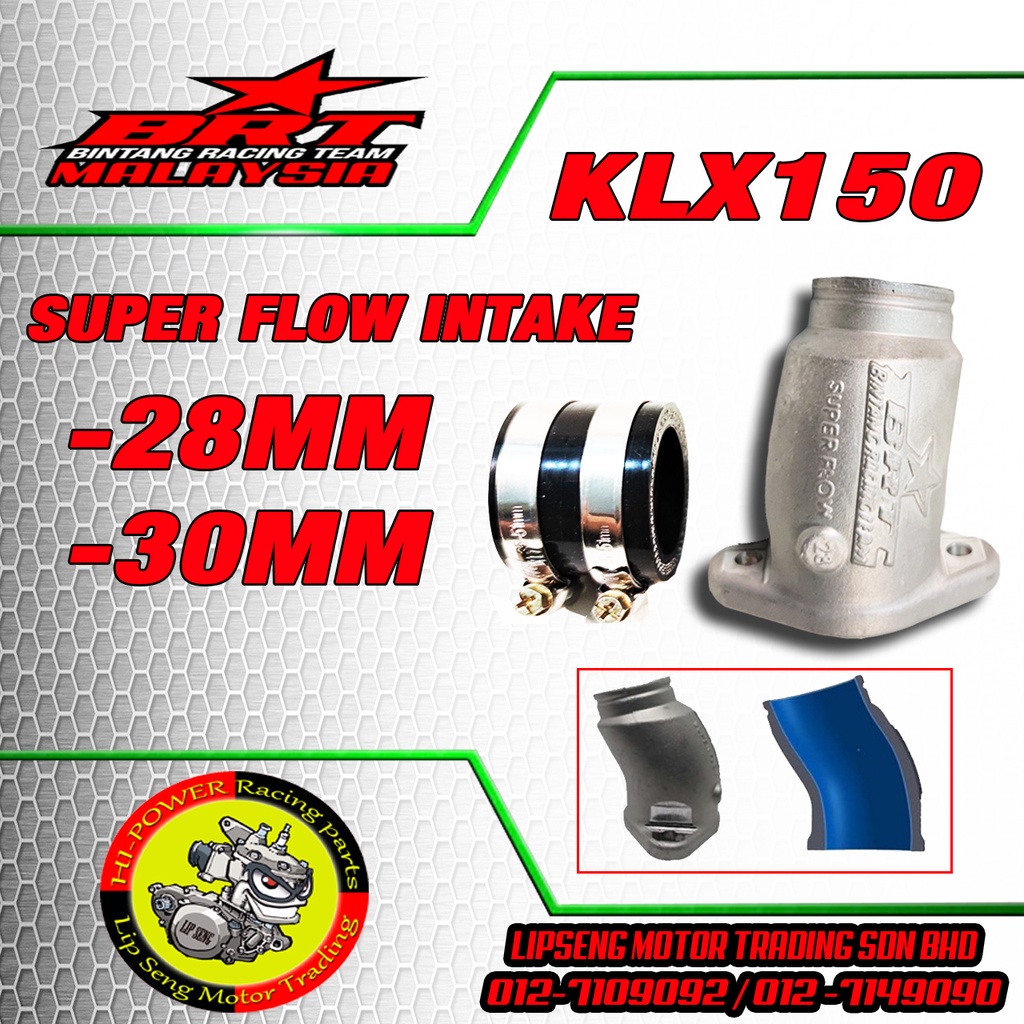 BRT KLX150 RACING INTAKE PIPE RACING SUPER FLOW INTAKE 28MM 32MM ...