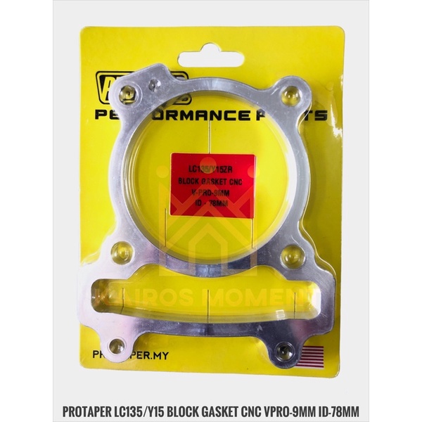 PROTAPER LC135 Y15 BLOCK GASKET CNC V-PRO 9mm ID 78mm | Shopee Malaysia