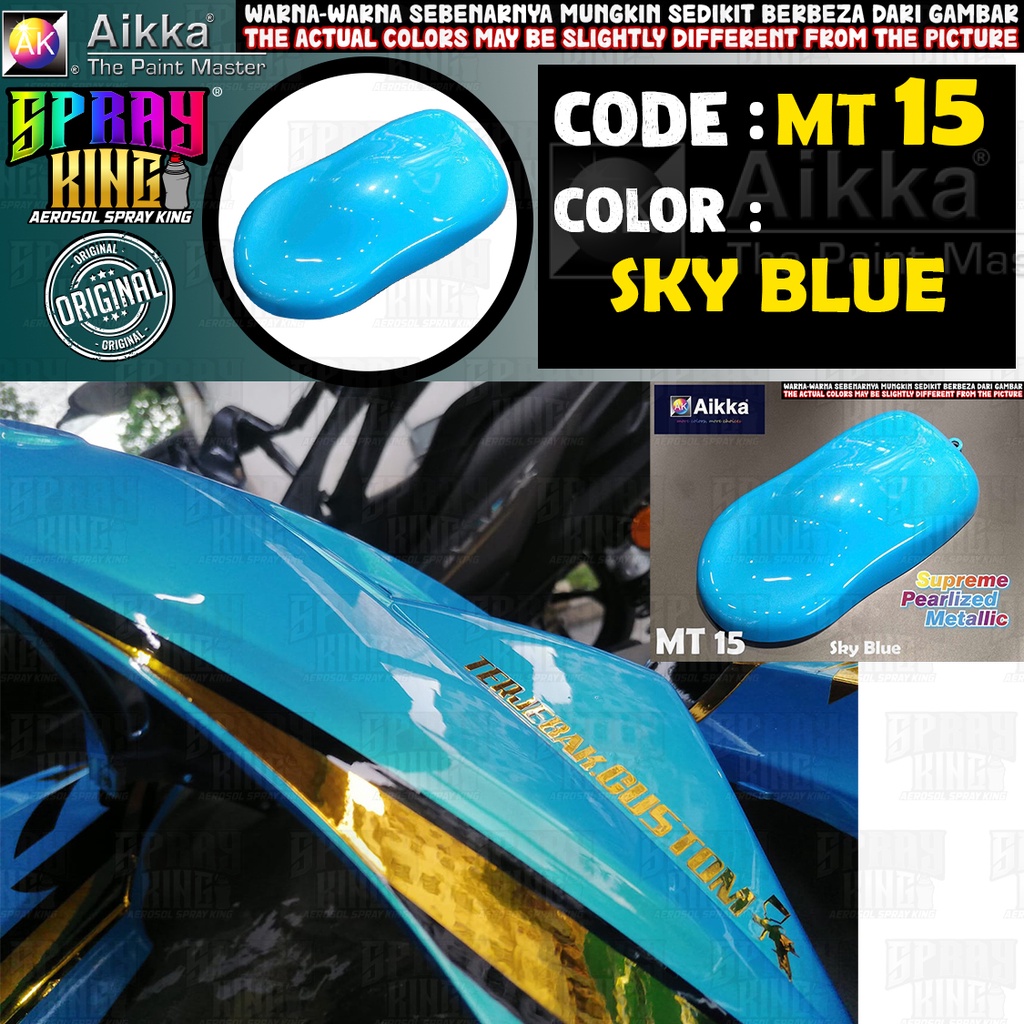 Aikka Supreme Pearlized Metallic [ MT15 Sky Blue ] Colour Paint Car ...