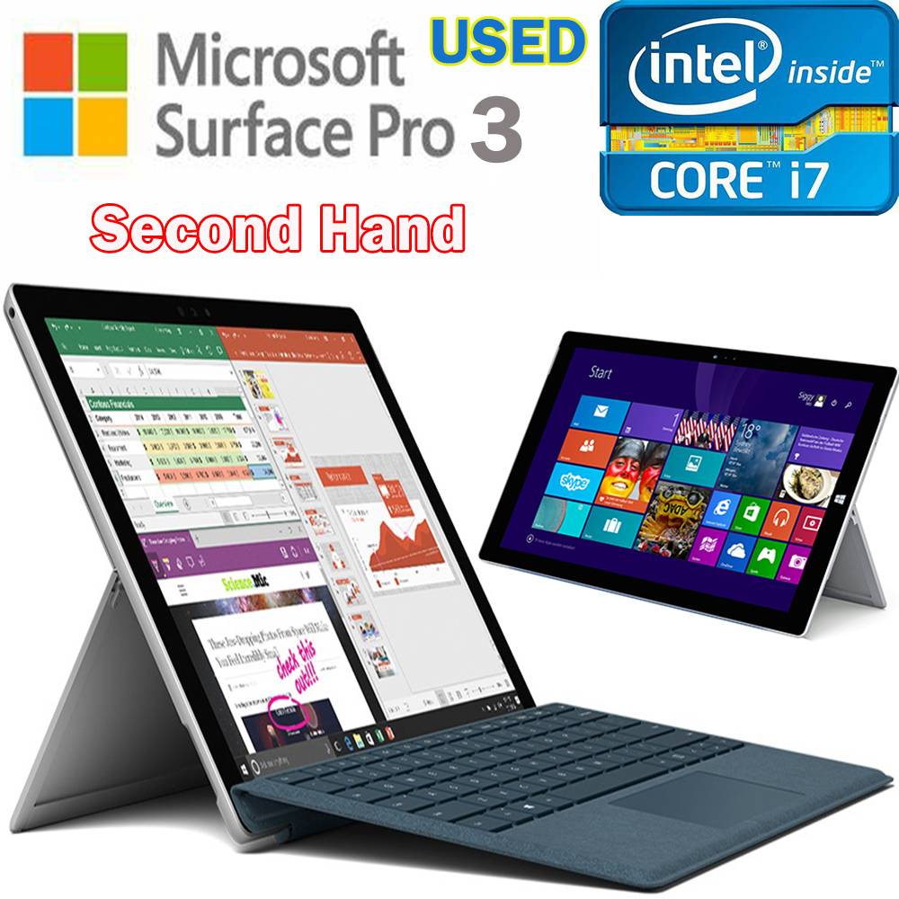 Used "80New" Microsoft Surface Pro3 Intel 1.9-2.6 GHz i3 i5 i7 4G/8G RAM 128G/256G SSD 12 Inch ...